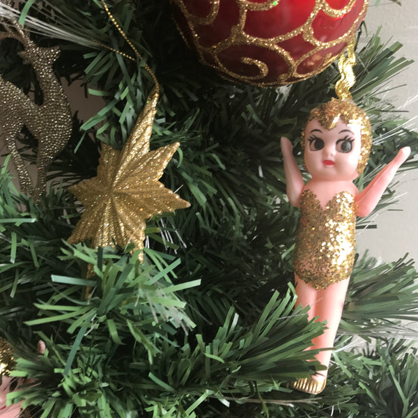 Christmas Kewpie Decoration Ornaments Gold 6 pack – The Original Kewpie Co